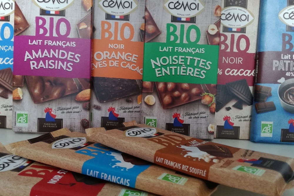 Cémoi Bio : une nouvelle gamme de tablettes de chocolat Made in France