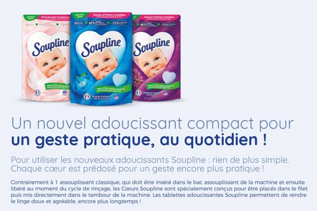 Soupline : des tablettes adoucissantes pour un linge tout doux